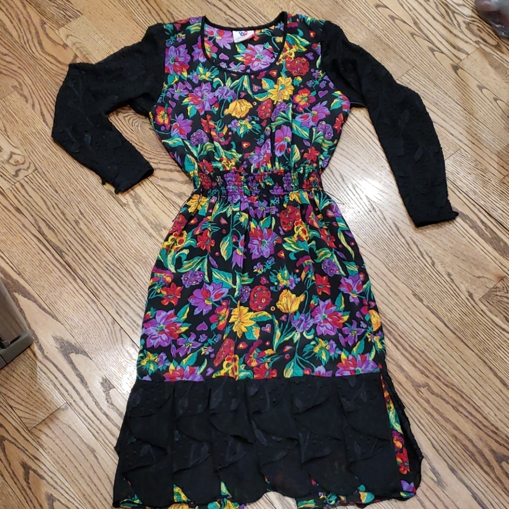 Vintage Susan Tudor Floral Dress - Gem
